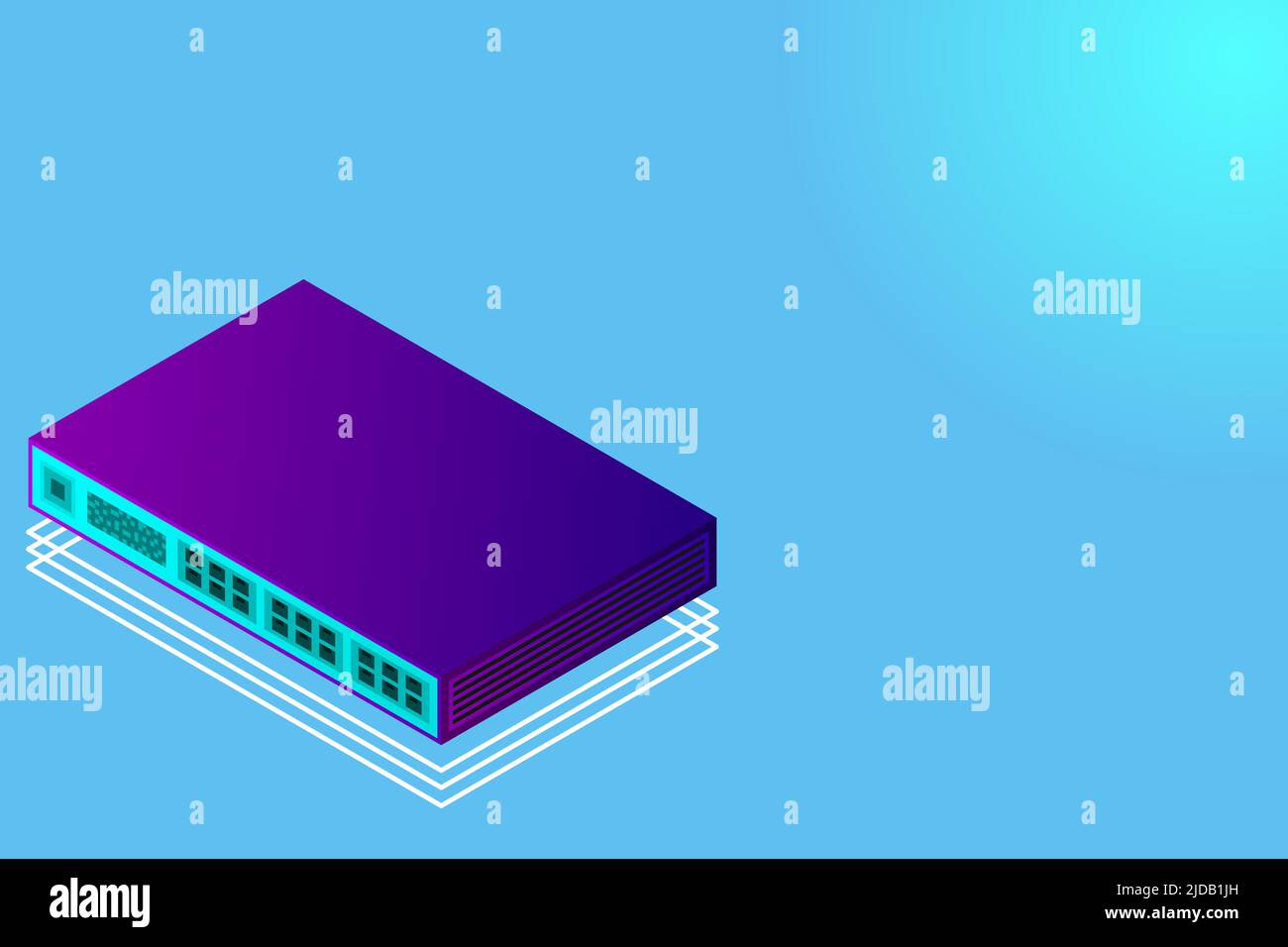 Isometric Switch with Up link Port Vector Illustration Stock Vector Image & Art - Alamy