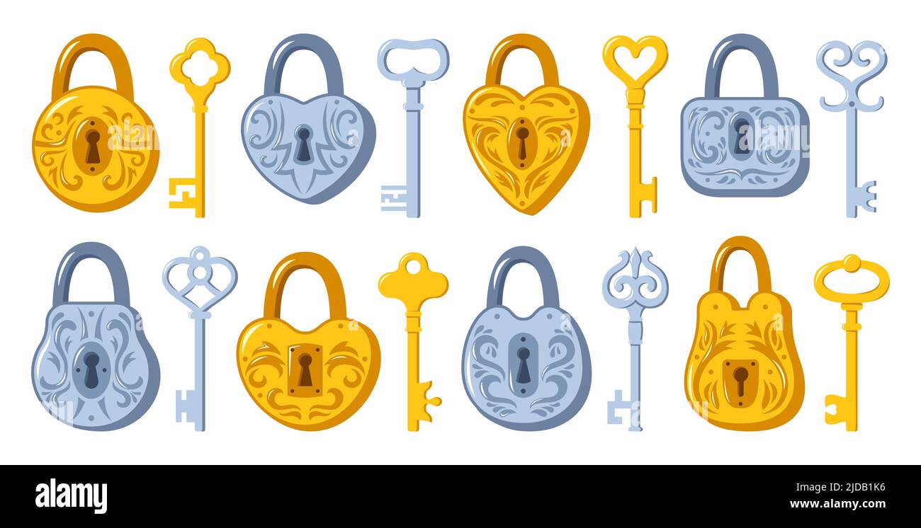 Locket And Key Cartoon