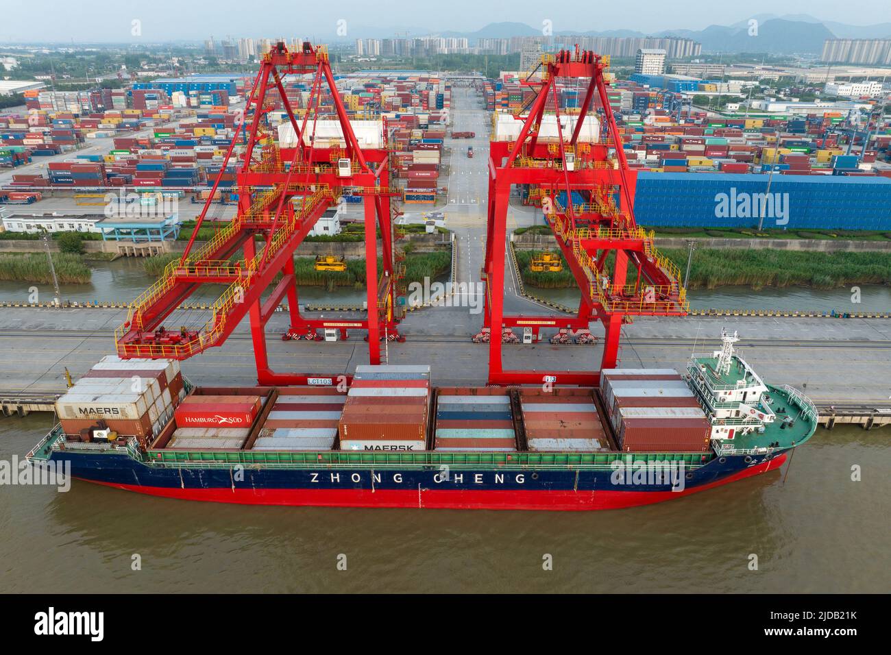 NANJING, CHINA - JUNE 19, 2022 - An aerial photo taken on June 19, 2022 ...