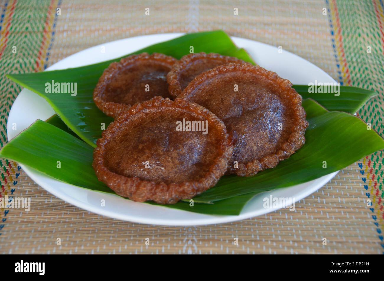 North Borneo home made traditional kuih penjaram cake. Sabah Malaysia ...