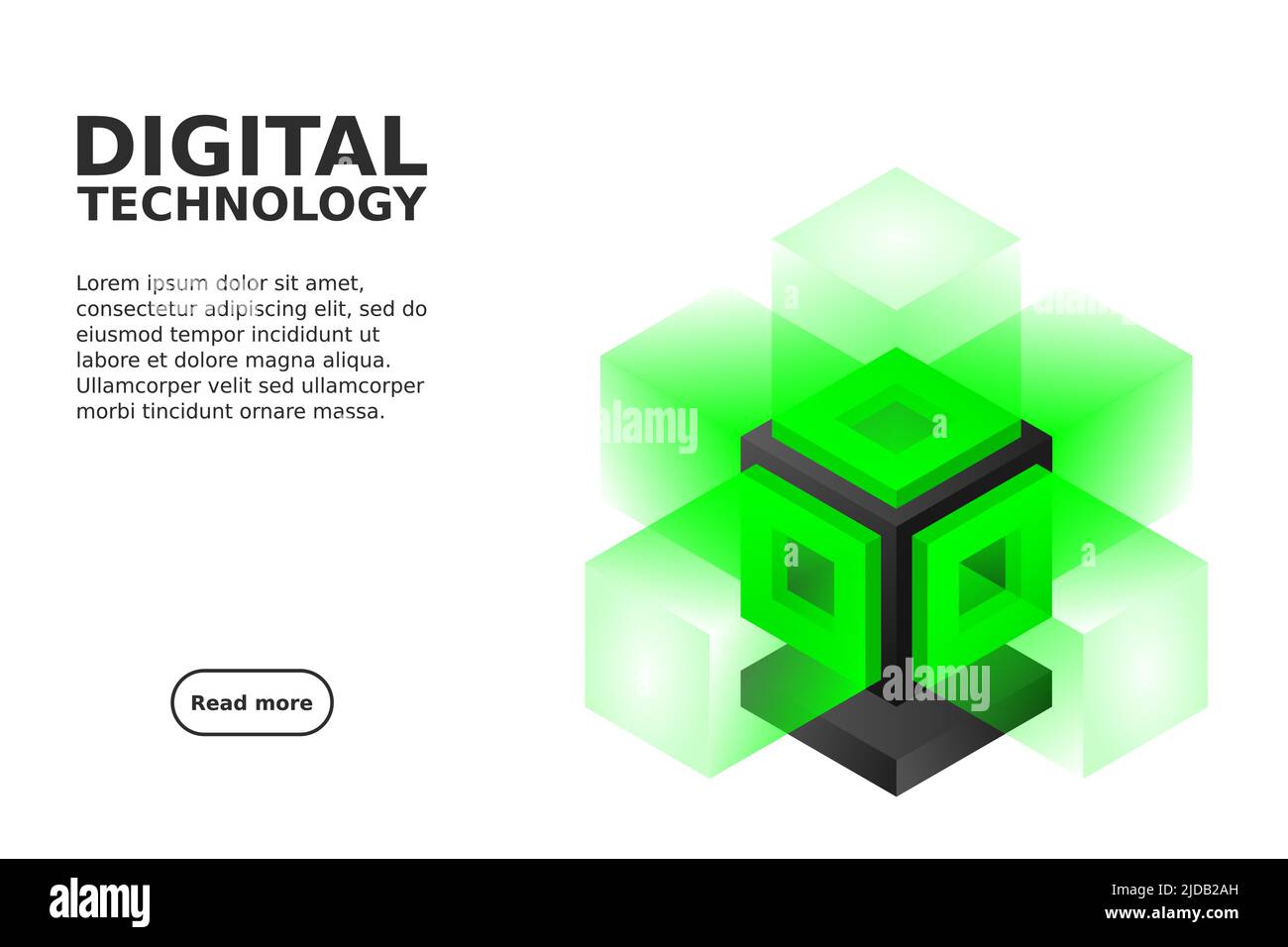 Server. Digital space. Data storage. Data center. Big Date. Conceptual illustration, data flow ...