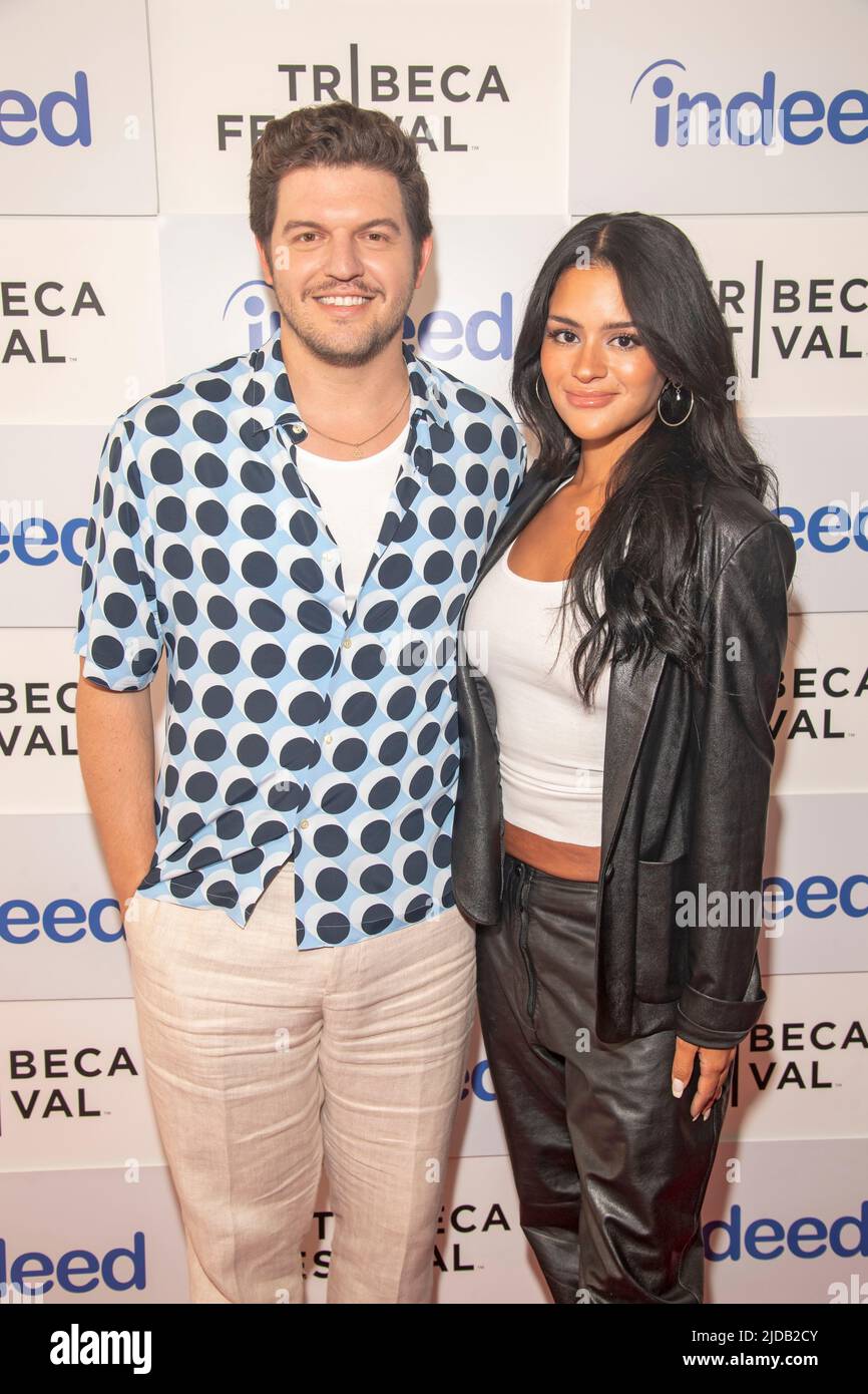 Brian Muller and Gigi Zumbado attend the "Bridge And Tunnel" premiere during the 2022 Tribeca ...
