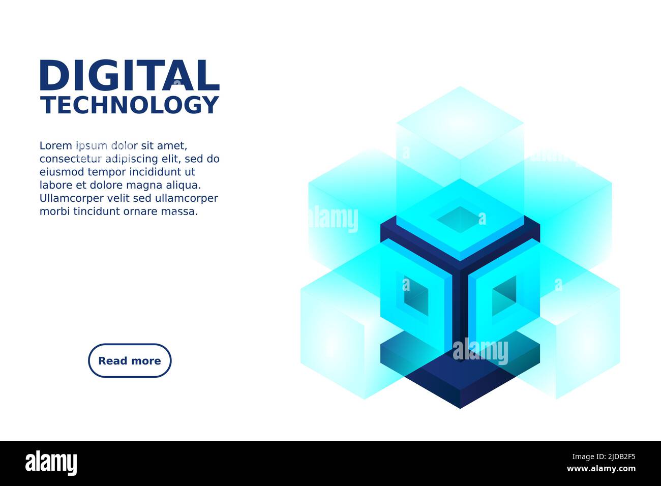 Server. Digital space. Data storage. Data center. Big Date. Conceptual illustration, data flow ...