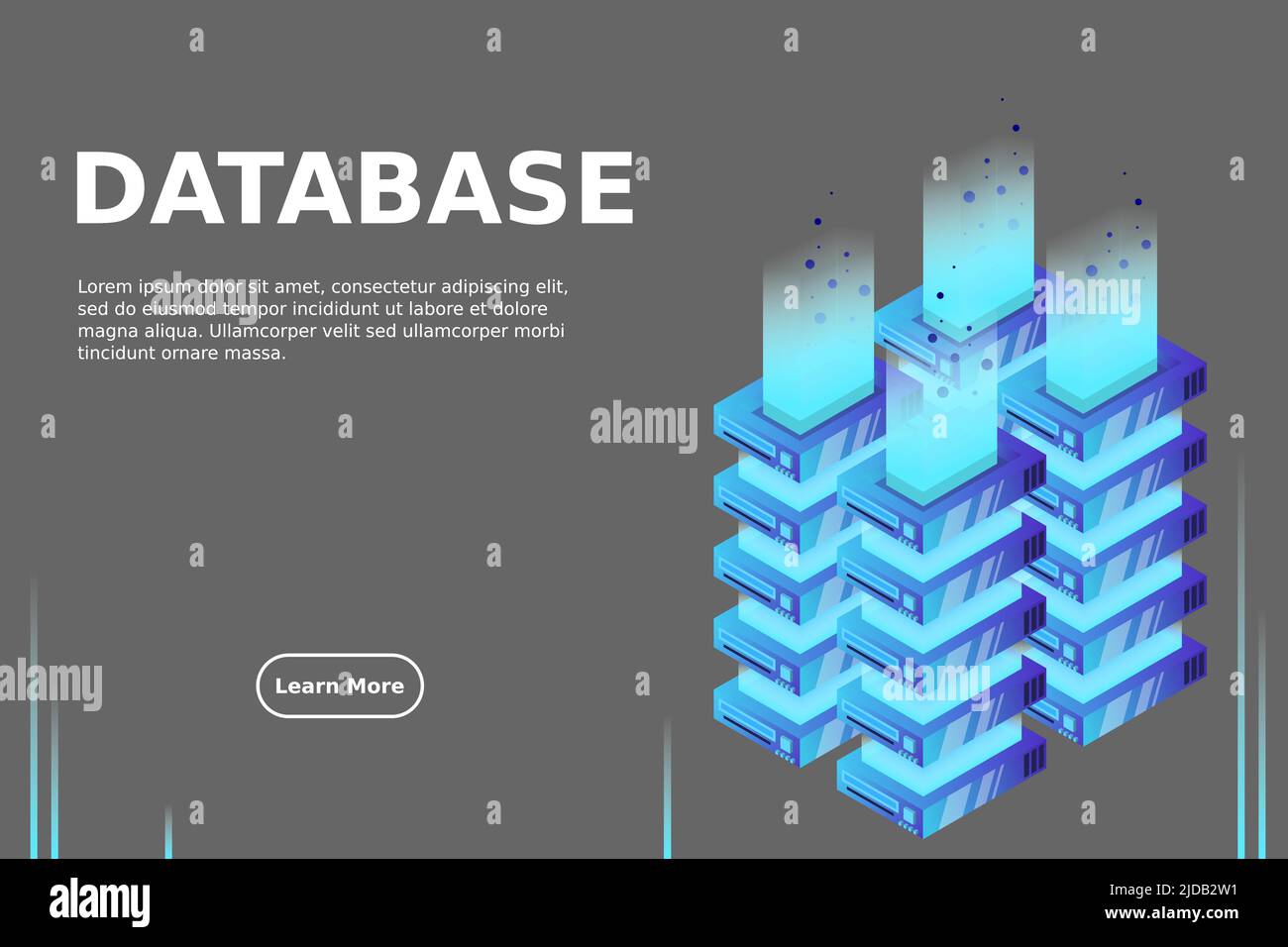 Server room isometric vector, futuristic technology of data protection and processing ...