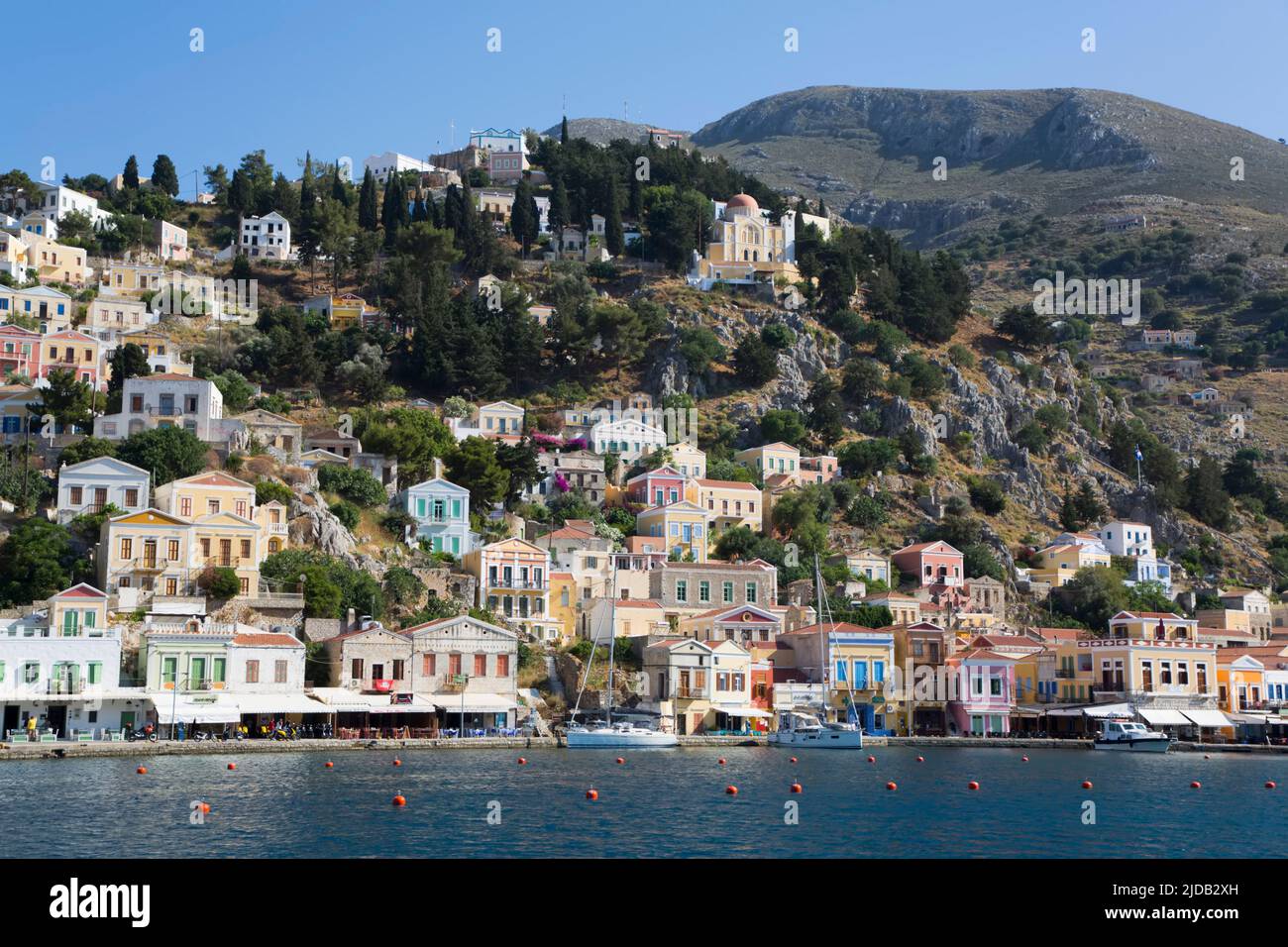 Gialos Harbor, Symi (Simi) Island; Dodecanese Island Group, Greece ...