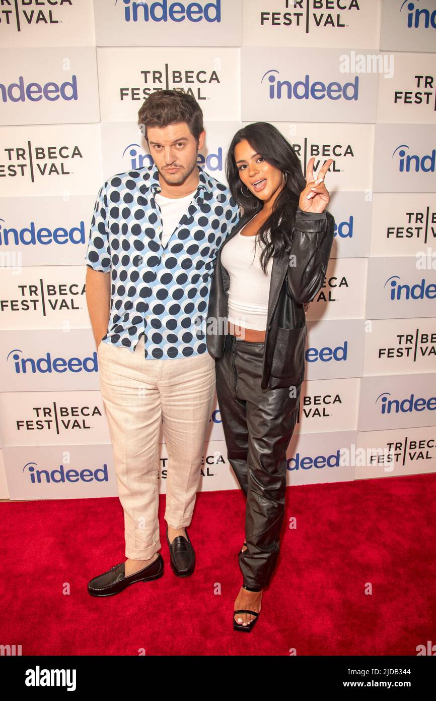 Brian Muller and Gigi Zumbado attend the "Bridge And Tunnel" premiere ...
