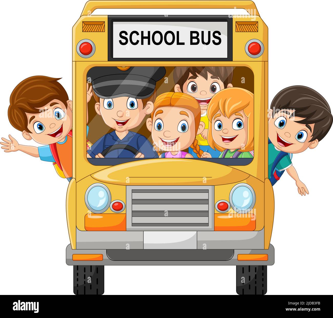 Funny School Bus Cartoon