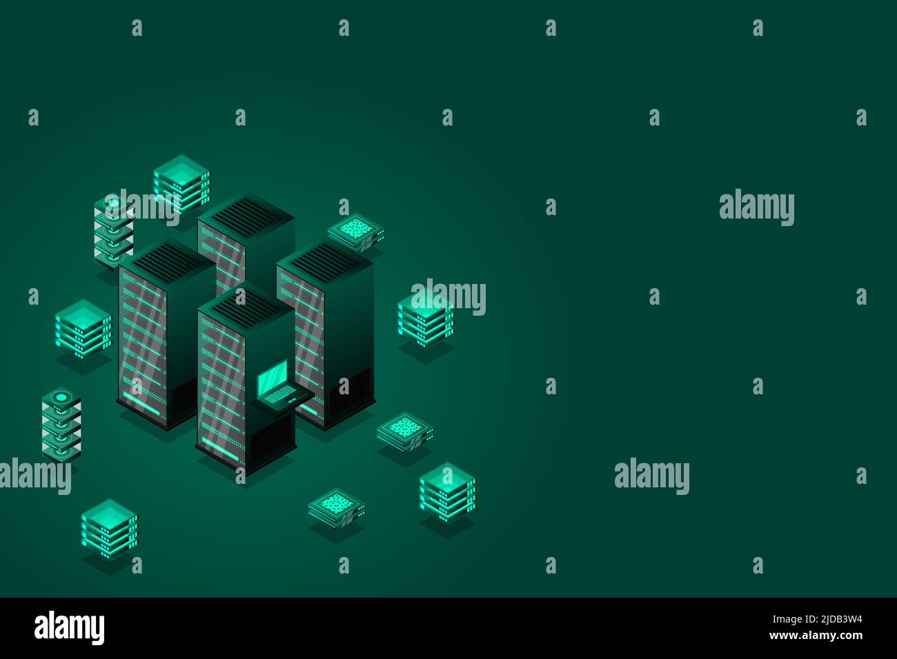 Mainframe, powered server, high technology concept, data center, cloud ...