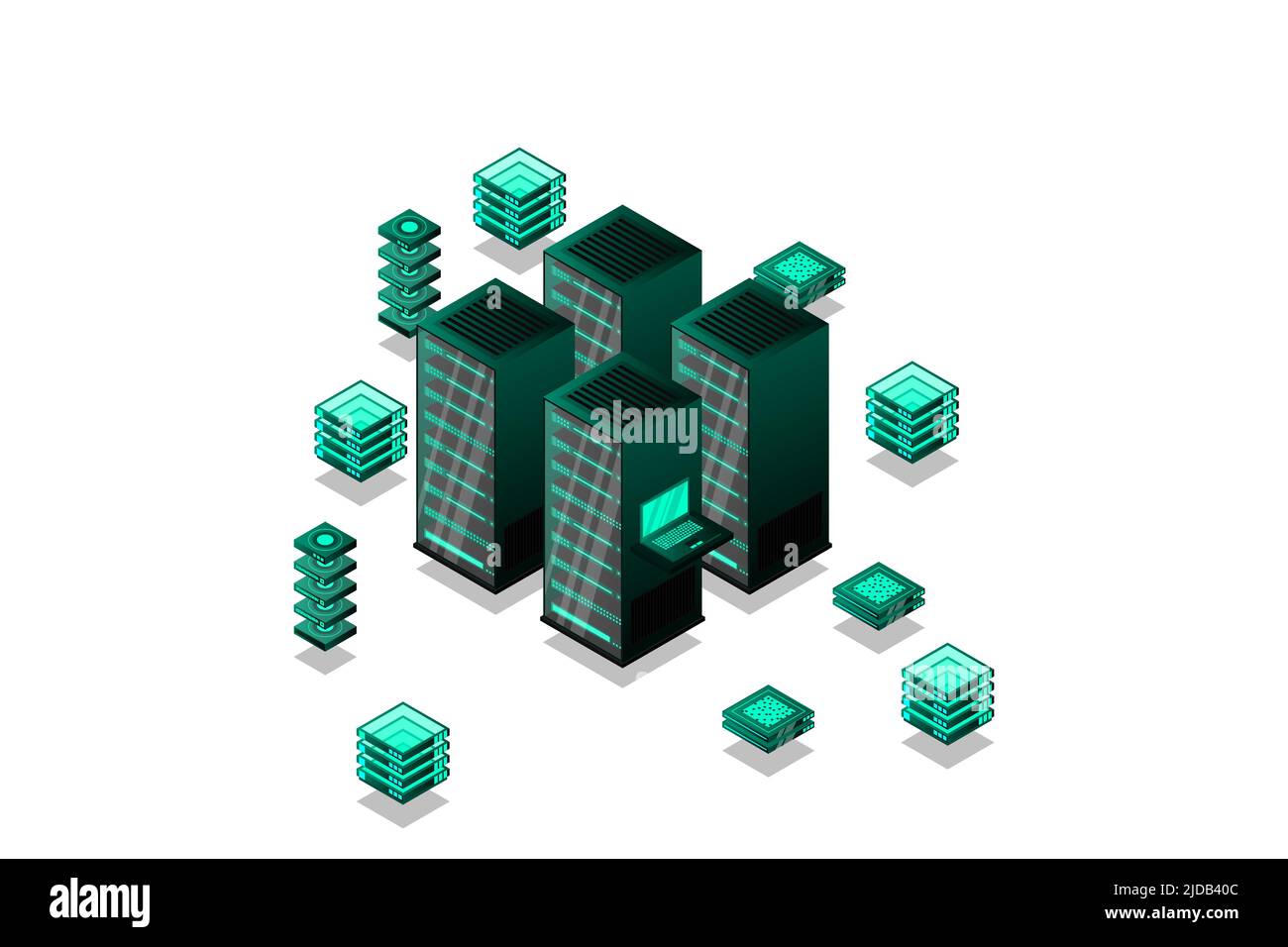 Mainframe, powered server, high technology concept, data center, cloud ...