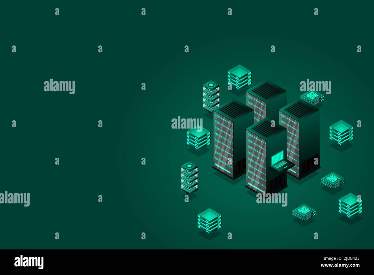 Mainframe, powered server, high technology concept, data center, cloud ...