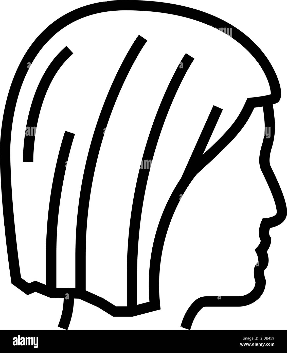 short hair line icon vector illustration Stock Vector Image & Art - Alamy