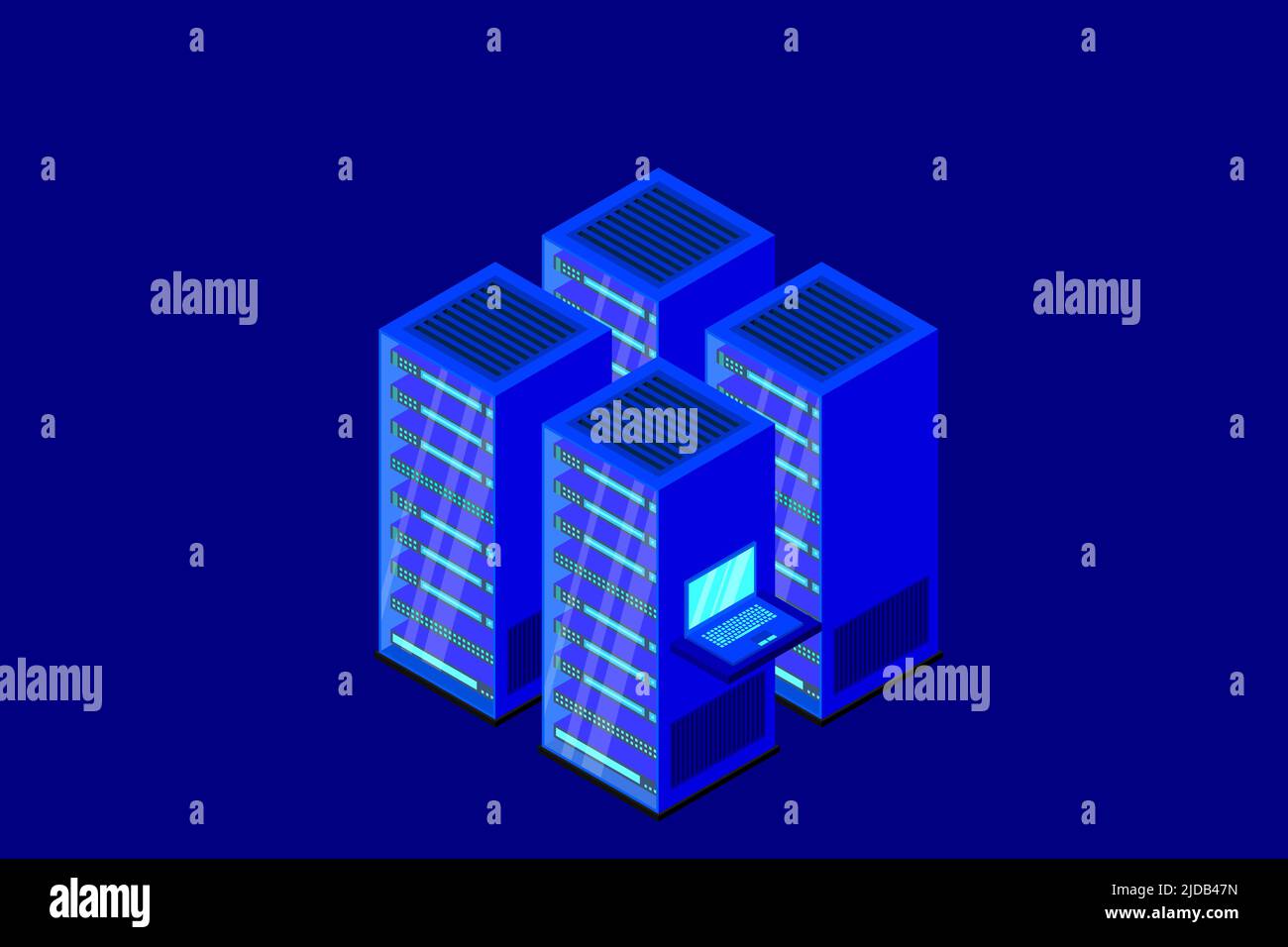 Mainframe, powered server, high technology concept, data center, cloud ...