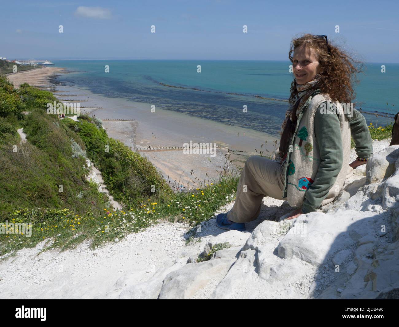 Chalk cliff overlooking hi-res stock photography and images - Alamy