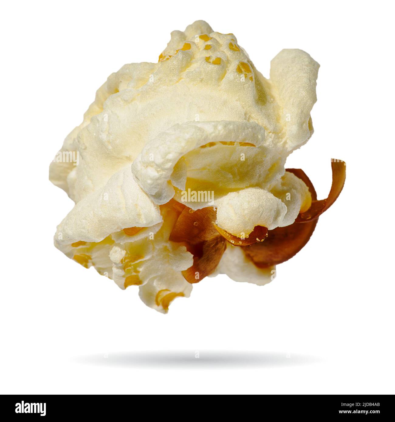 Popcorn isolated on white. macro shoot of popcorn Stock Photo - Alamy