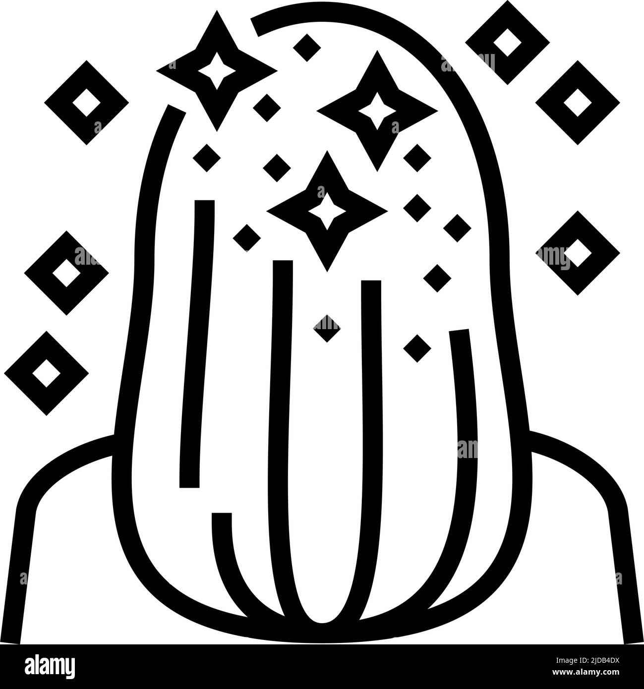 hair glitter line icon vector illustration Stock Vector Image & Art - Alamy