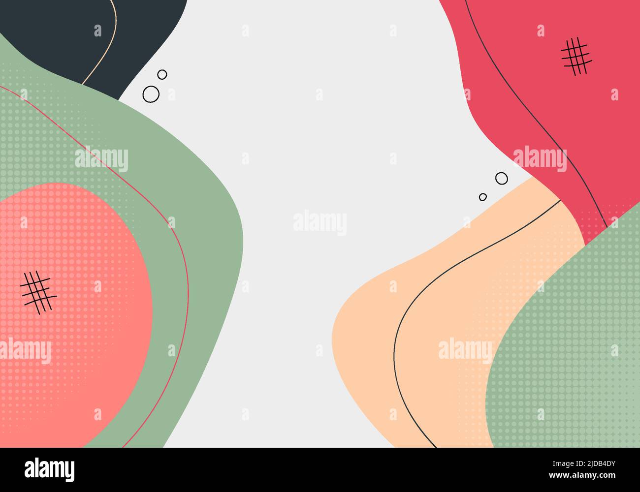 Abstract template design artwork decorative style hand drawing style ...