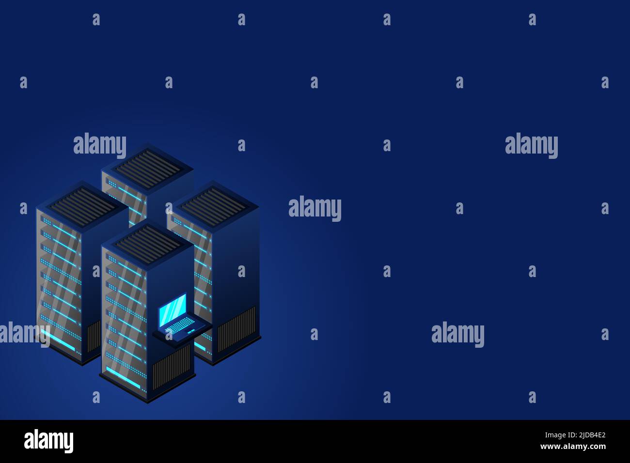 Mainframe, powered server, high technology concept, data center, cloud ...