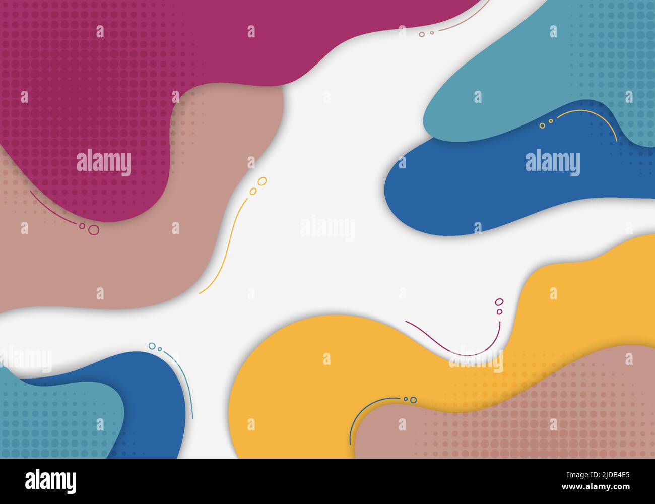 Abstract doodles colorful design decorative style. Overlapping with ...