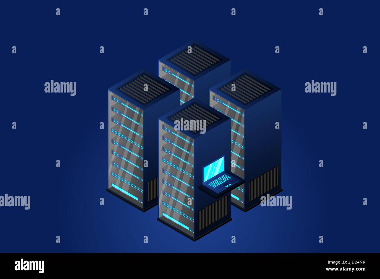 Mainframe, powered server, high technology concept, data center, cloud ...