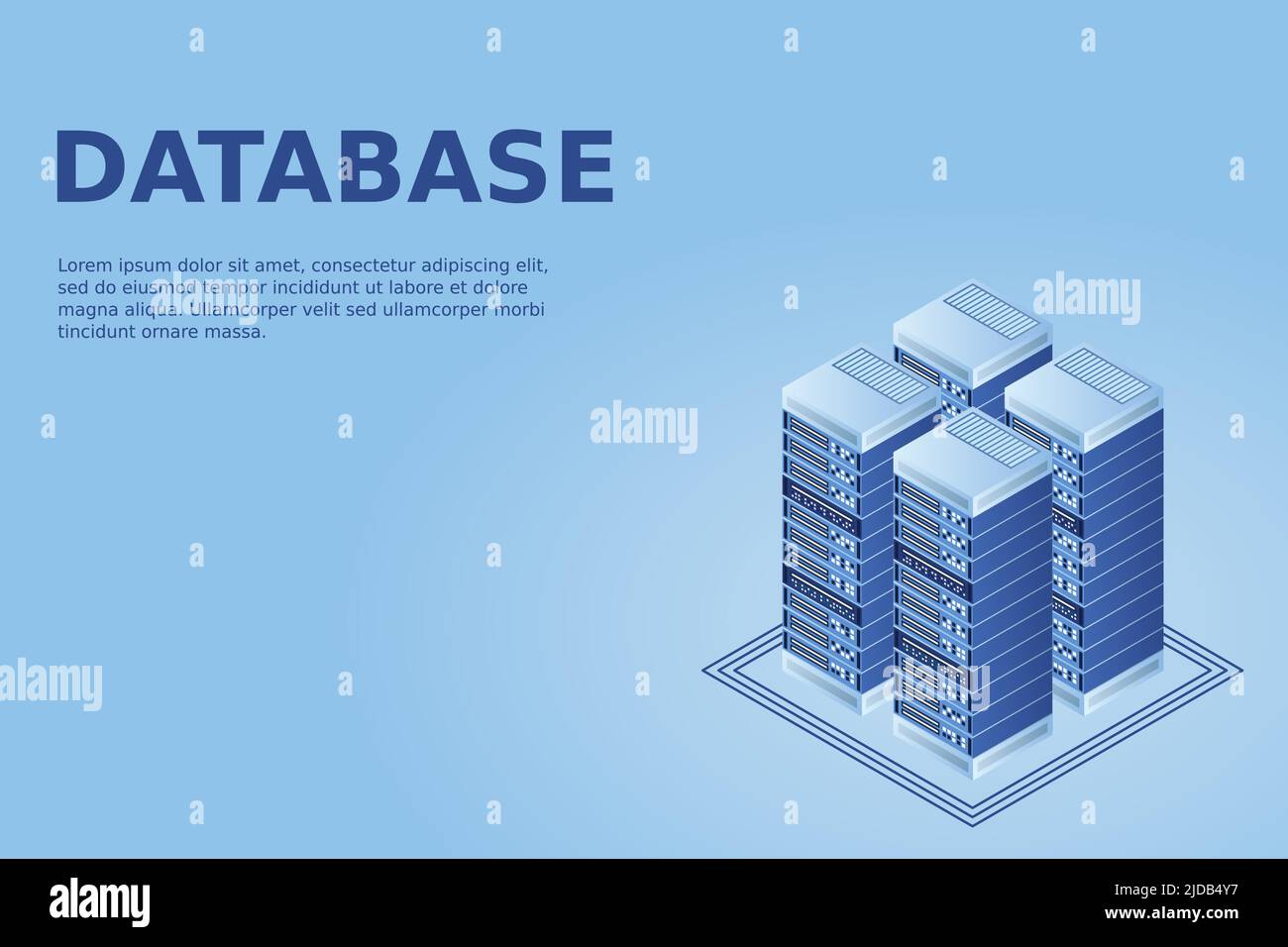Server room isometric vector, futuristic technology of data protection ...