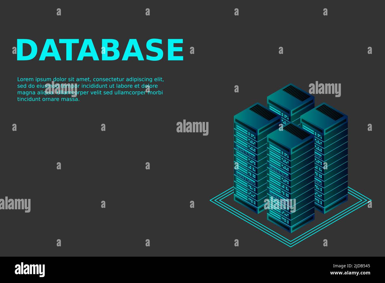 Server room isometric vector, futuristic technology of data protection ...
