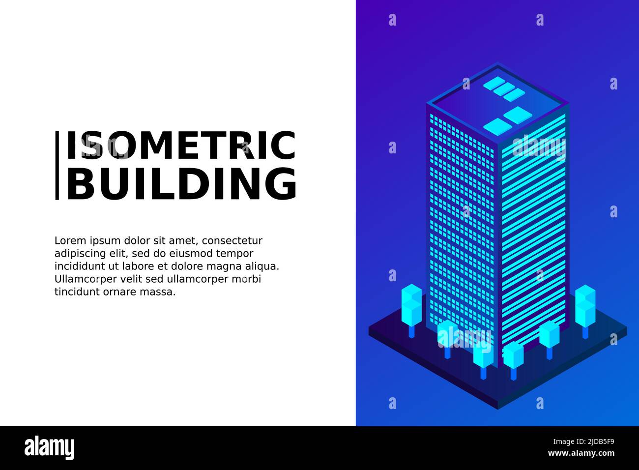 Smart city or intelligent building isometric vector concept. Modern ...