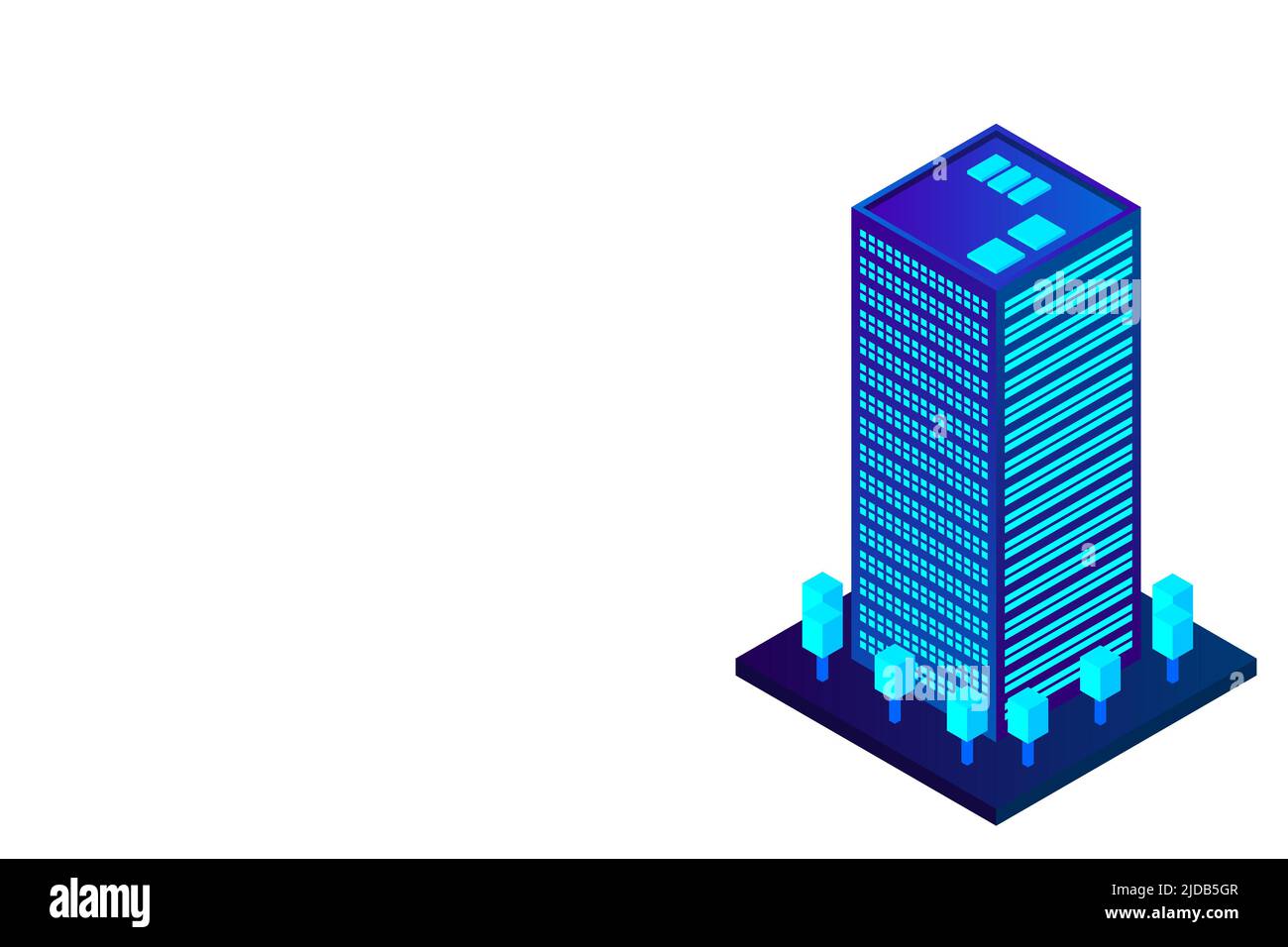 Smart city or intelligent building isometric vector concept. Modern ...
