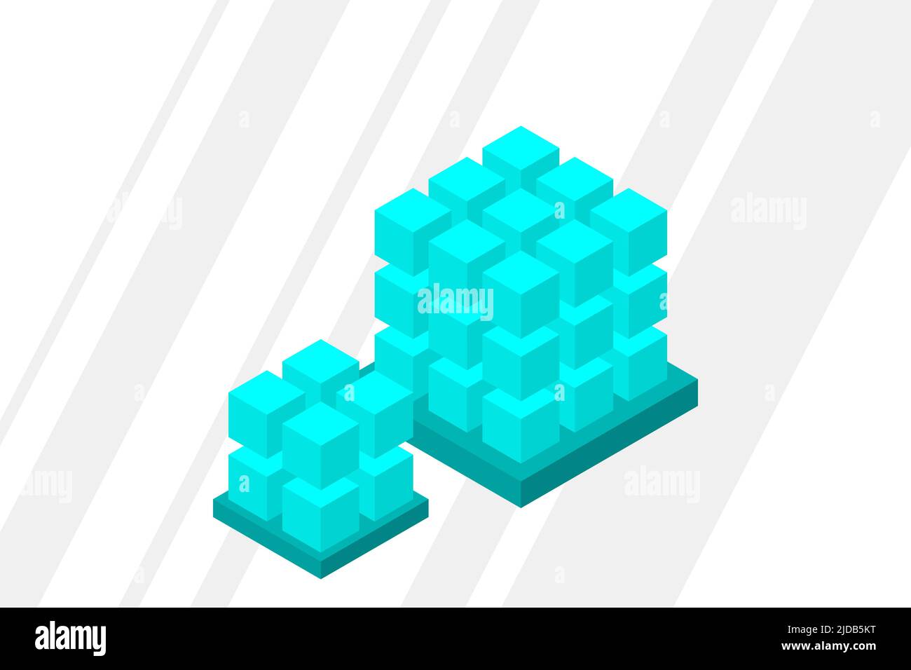 Isometric Digital Technology Web Banner. BIG DATA Machine Learning ...