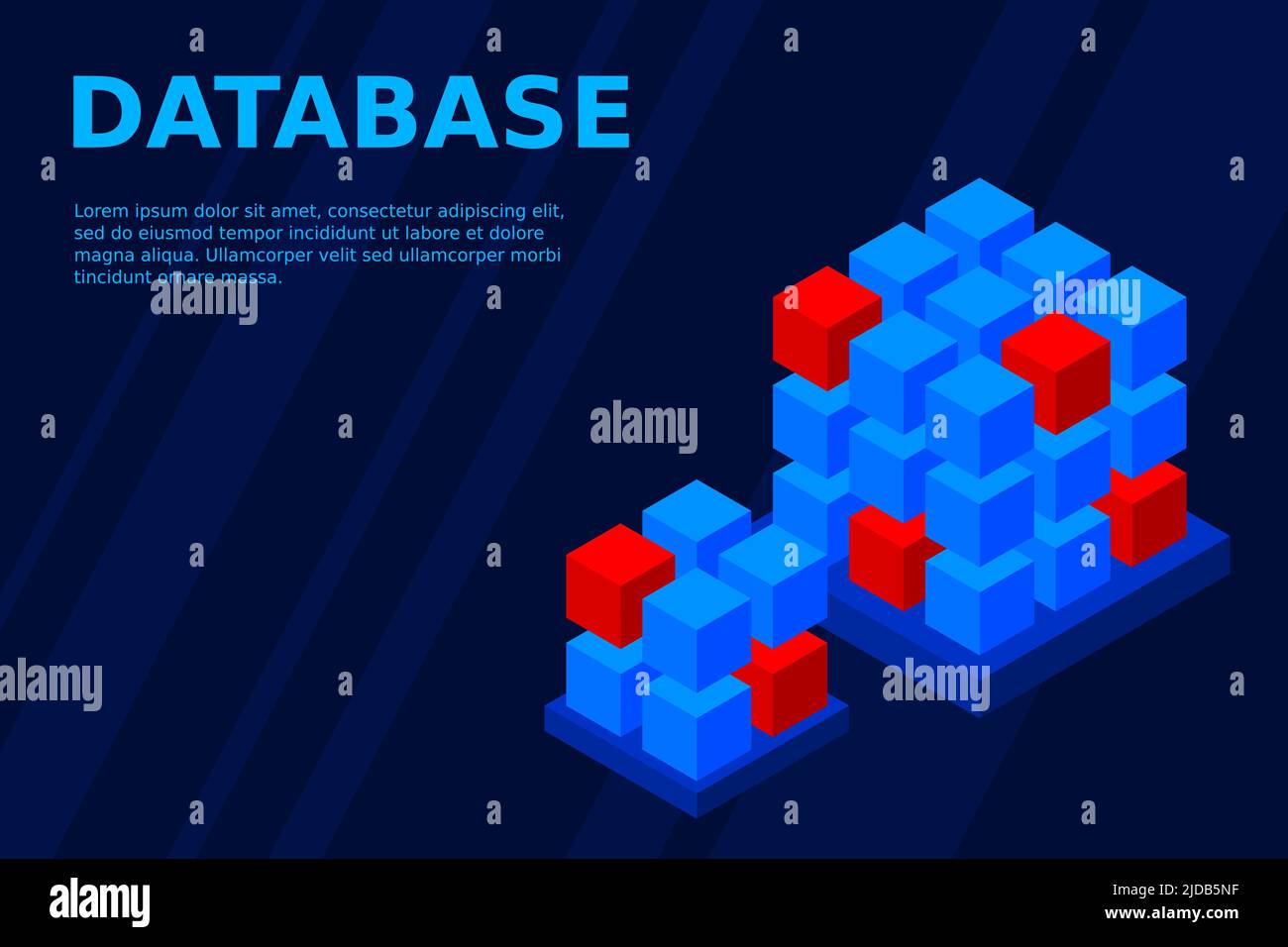 Isometric Digital Technology Web Banner. BIG DATA Machine Learning ...