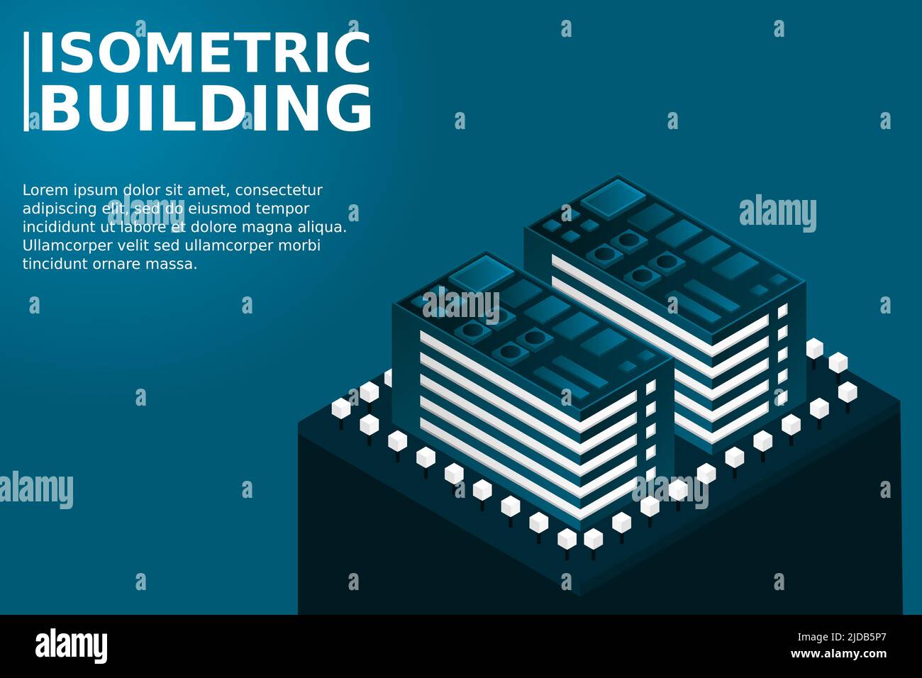Smart city or intelligent building isometric vector concept. Modern ...