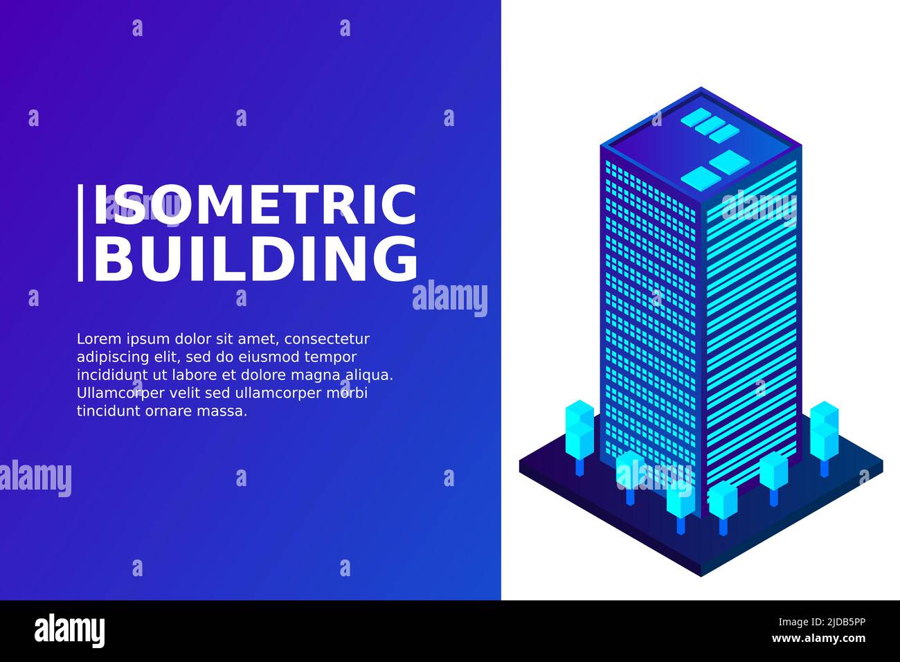 Smart city or intelligent building isometric vector concept. Modern ...