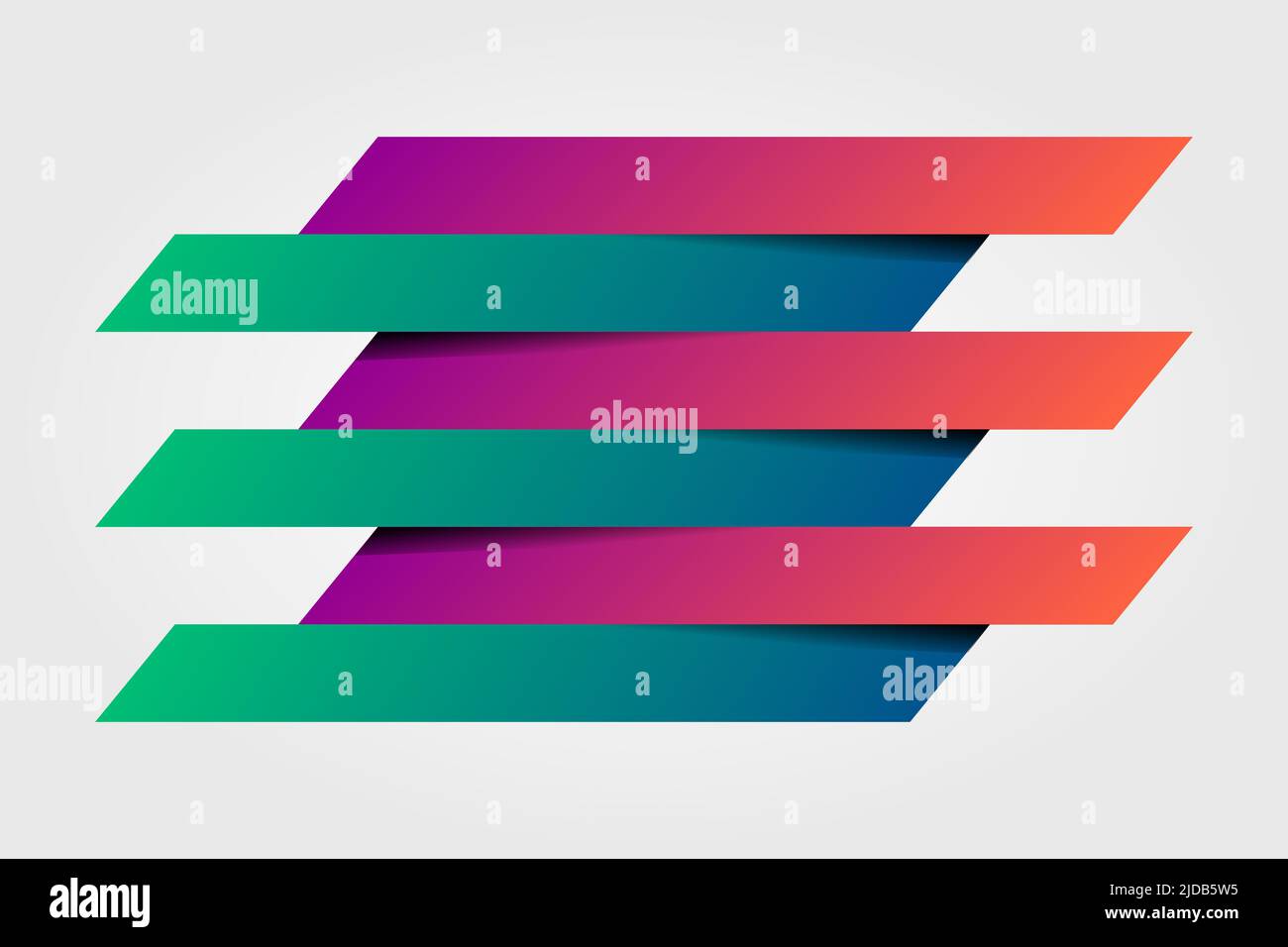 Infographics paper rectangle banners with shadows on white background. Vector illustration Stock ...