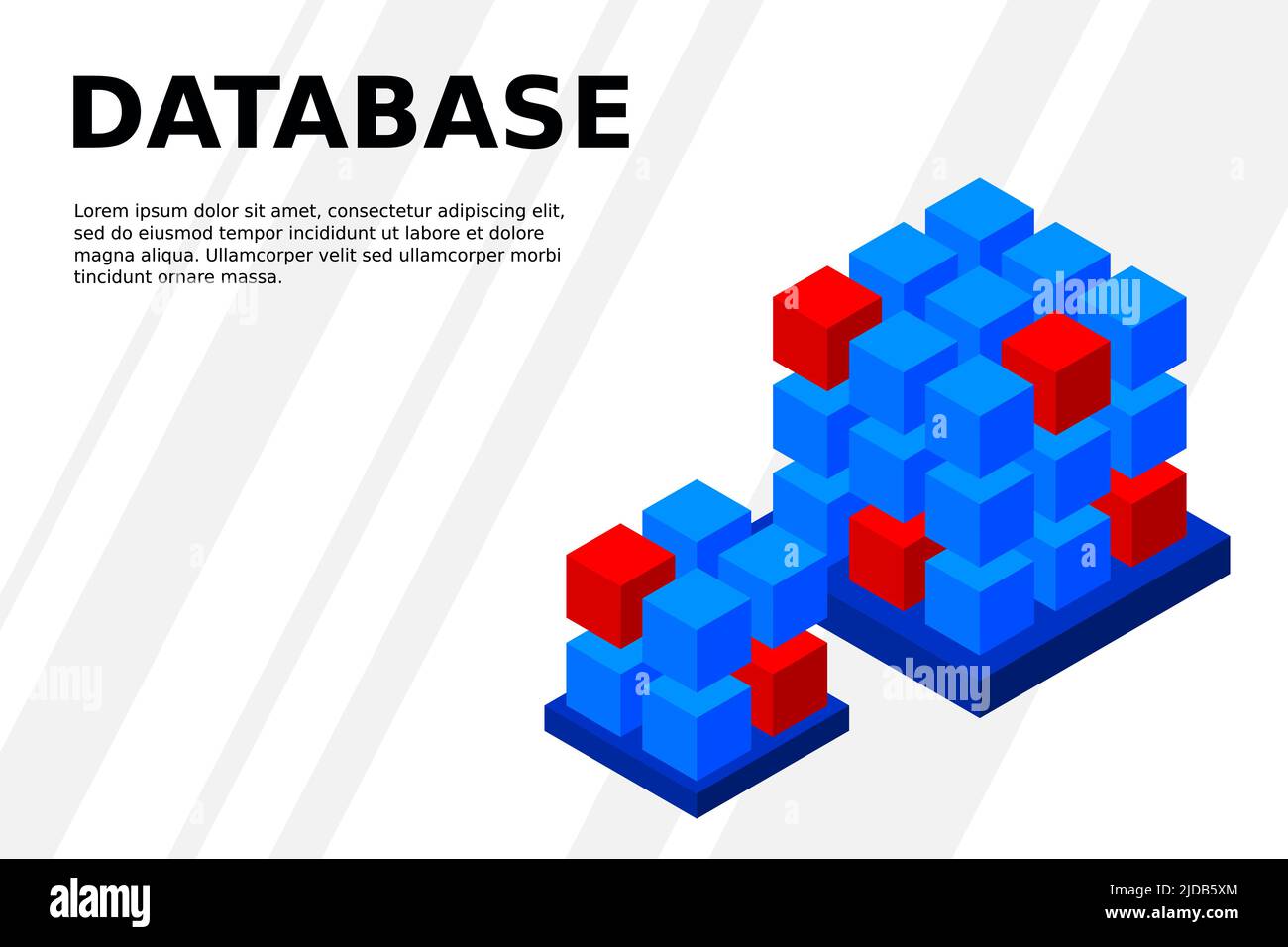 Isometric Digital Technology Web Banner. BIG DATA Machine Learning Algorithms. Analysis and ...