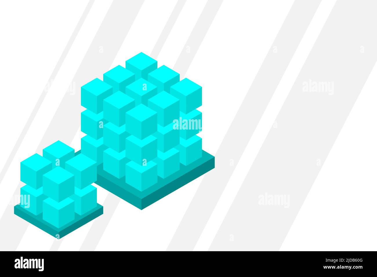 Isometric Digital Technology Web Banner. BIG DATA Machine Learning Algorithms. Analysis and ...