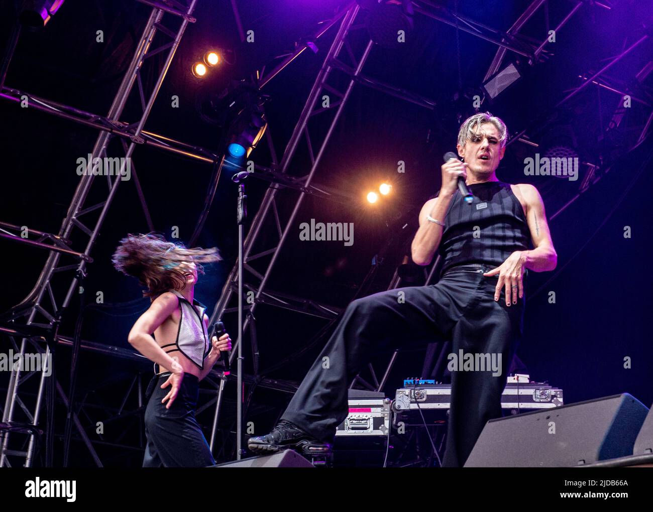 London, 19th June 2022. Confidence Man singers Janet Planet and Sugar ...