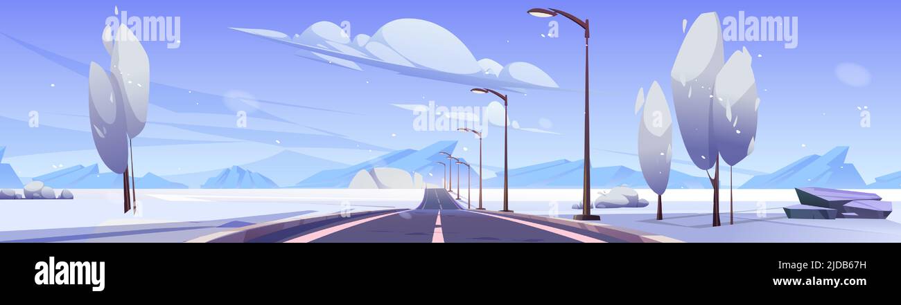 Scenic panoramic view snowy Stock Vector Images - Alamy