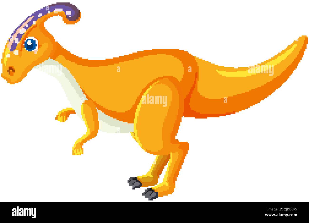 Cute Parasaurolophus Dinosaur Cartoon illustration Stock Vector Image ...