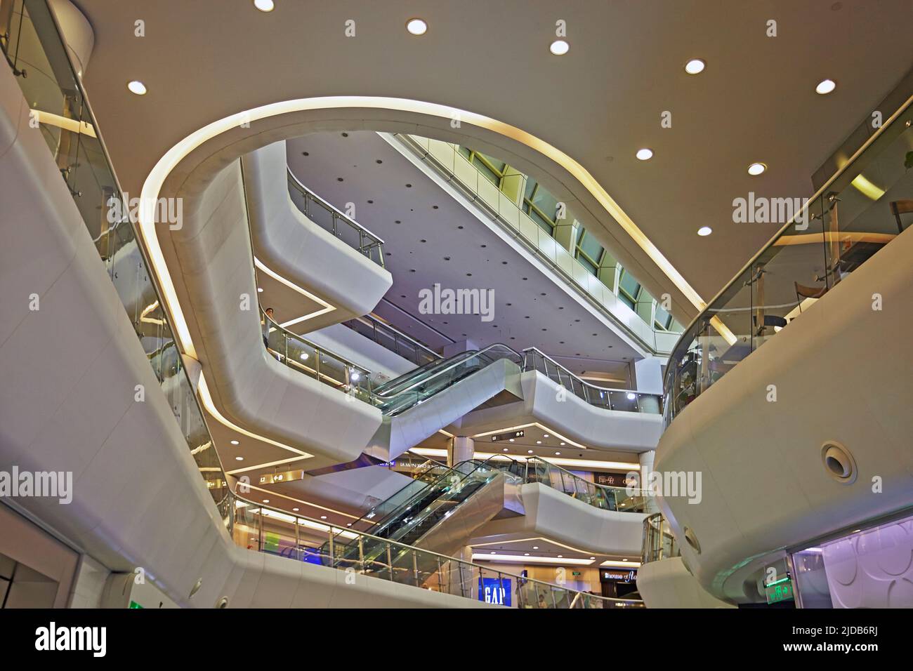 Interior of Hong Kong Plaza, near Xintiandi; Shanghai, China Stock ...