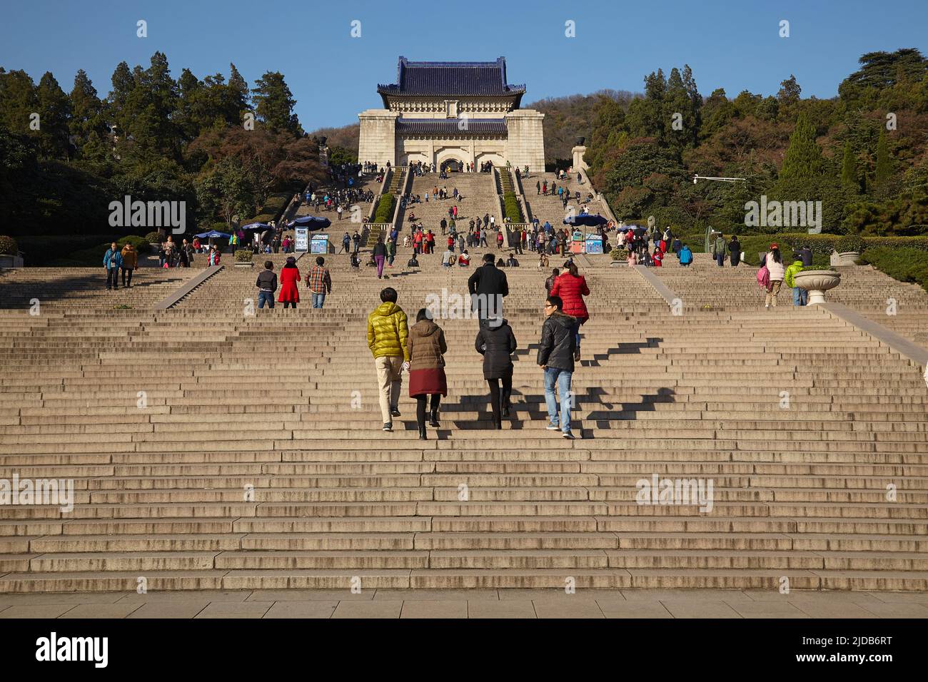 Stairway approaching the tomb of Sun Yat-sen, at the Sun Yat-sen ...