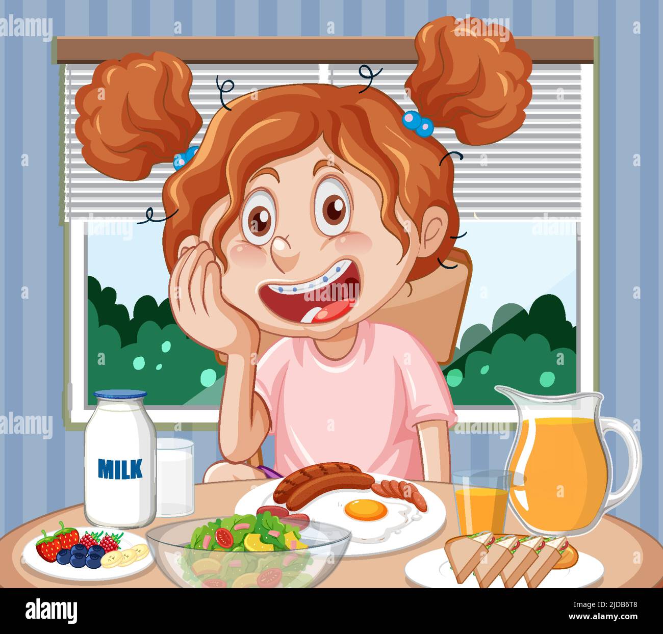 Eating Breakfast Clipart