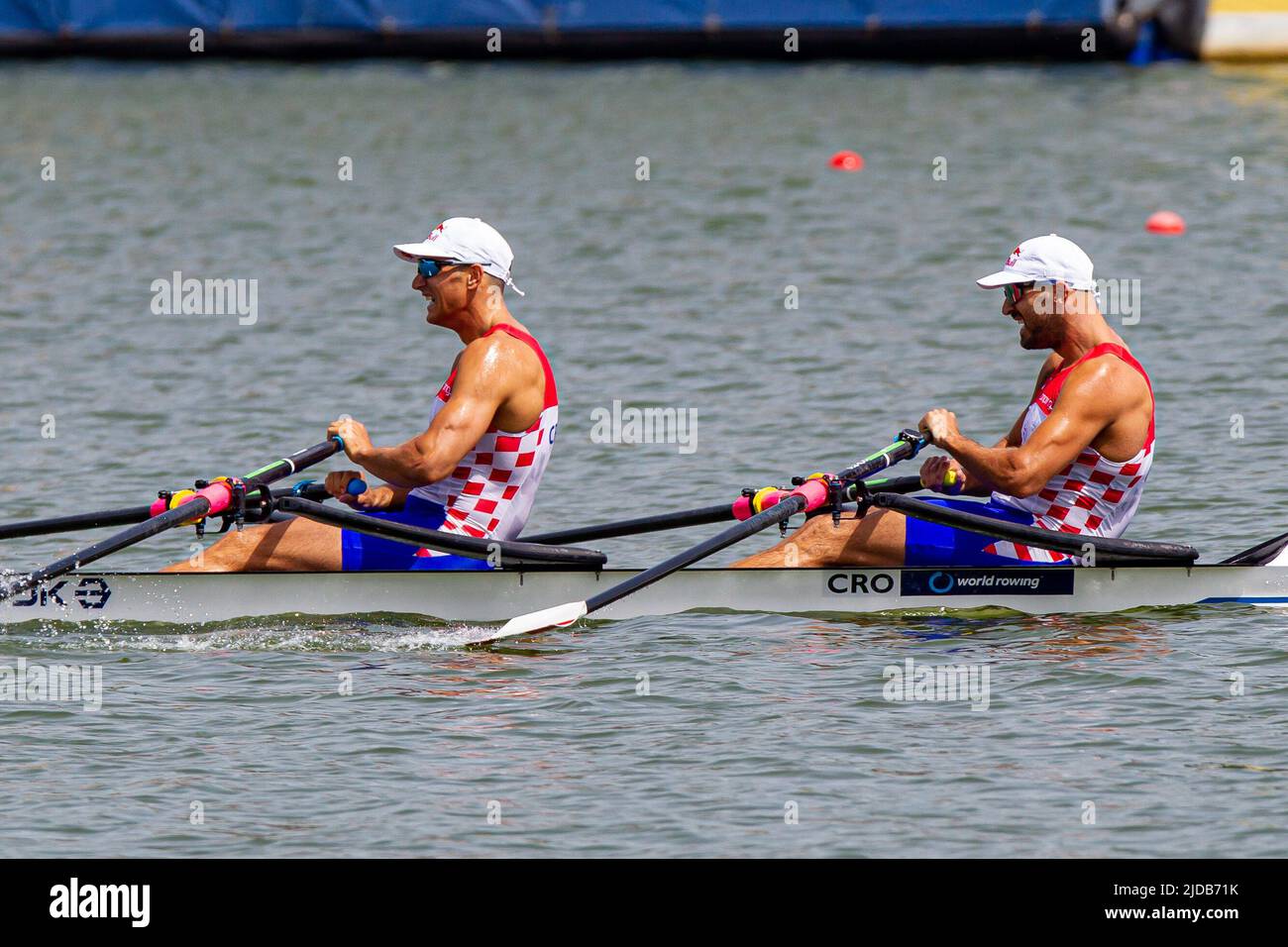 Poznan, Poland. 19th June, 2022. Martin Sinkovic (R) and Valent ...