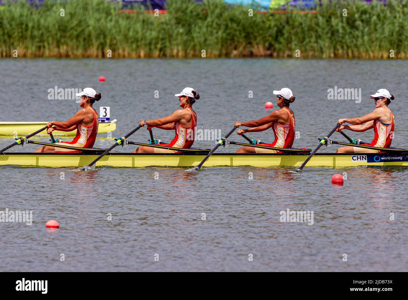 Poznan, Poland. 19th June, 2022. Chen Yunxia, Lu Shiyu, Lyu Yang and ...