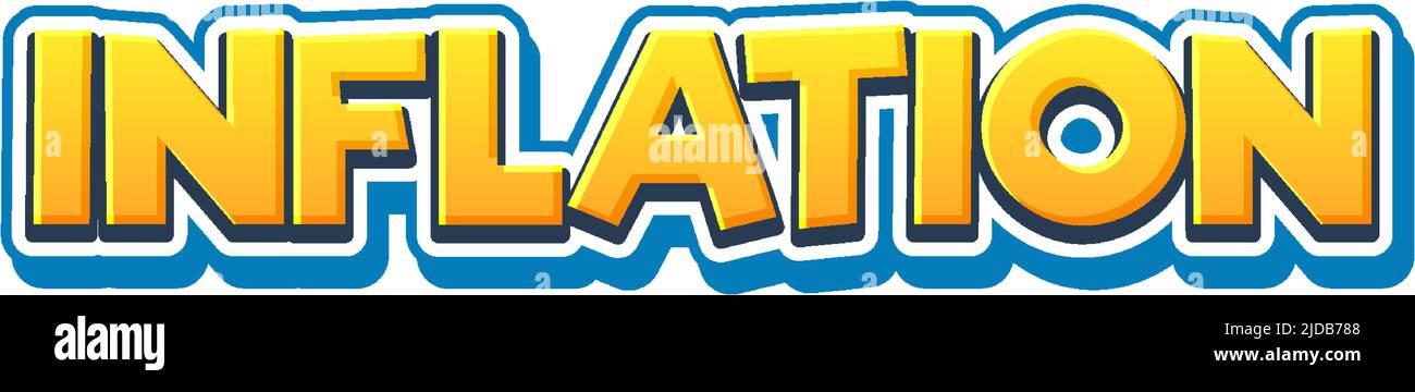Inflation word logo design illustration Stock Vector Image & Art - Alamy