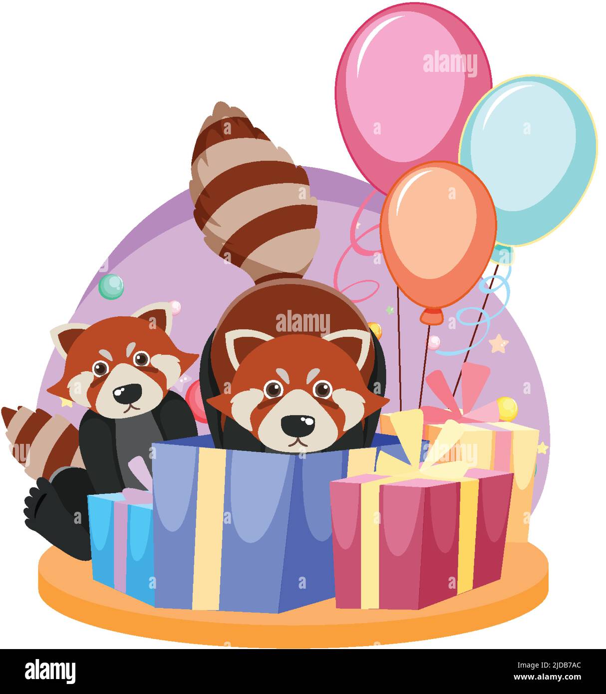 Colour drawing gift box Cut Out Stock Images & Pictures - Alamy