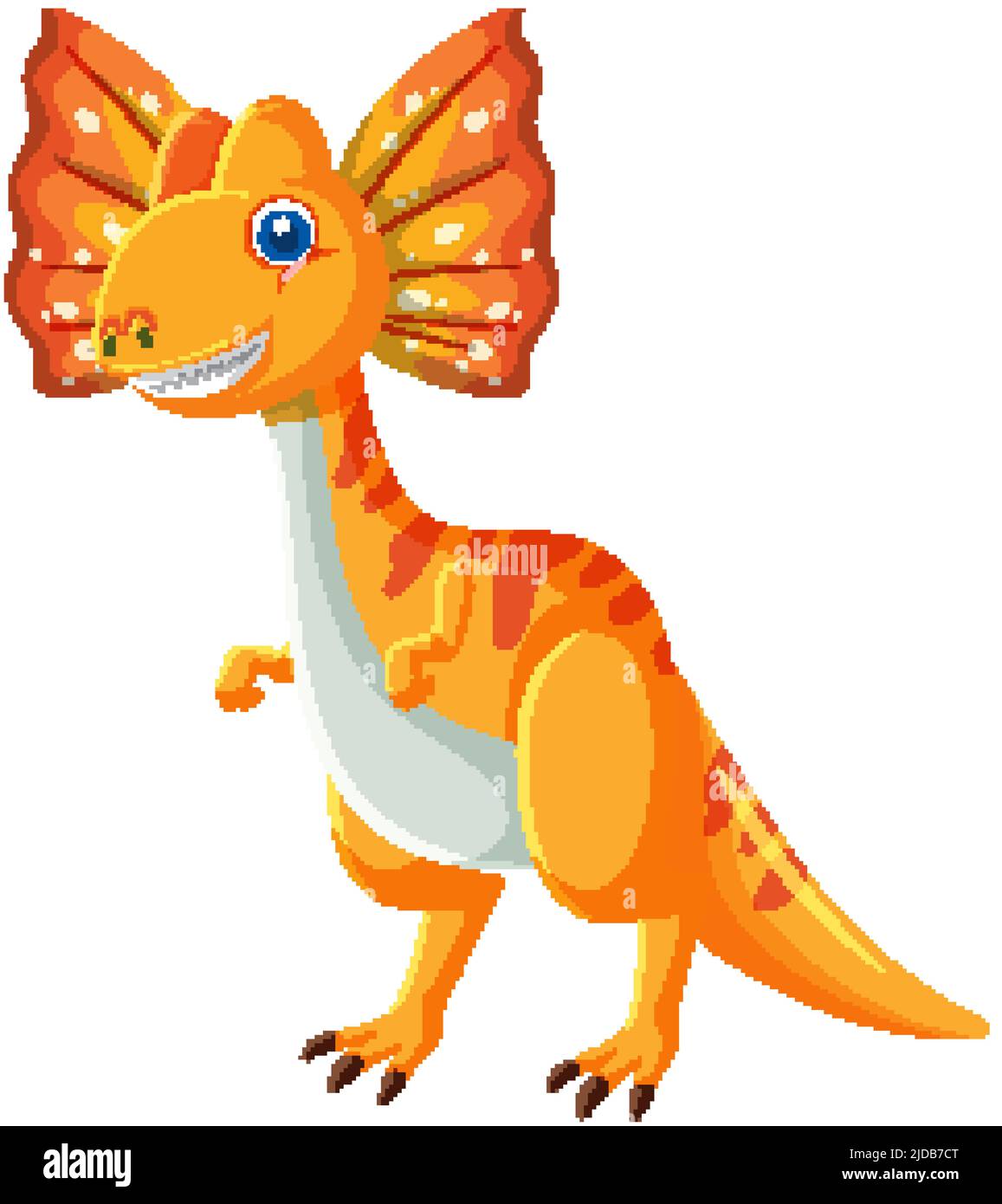 Cute Dilophosaurus Dinosaur Cartoon illustration Stock Vector Image & Art - Alamy