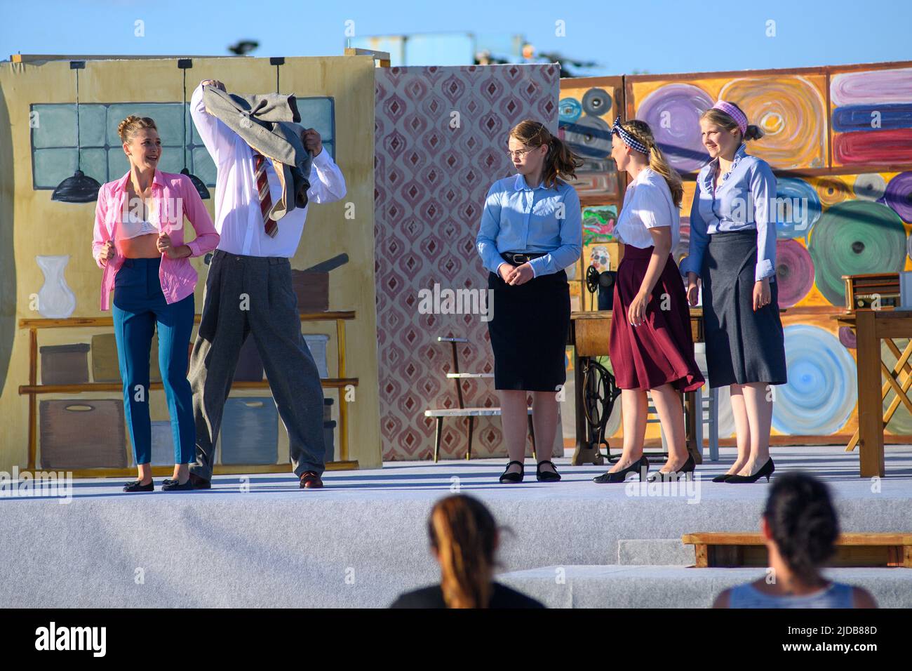 Zielitz, Germany. 16th June, 2022. Alina Gladow (l-r) as Gerda ...