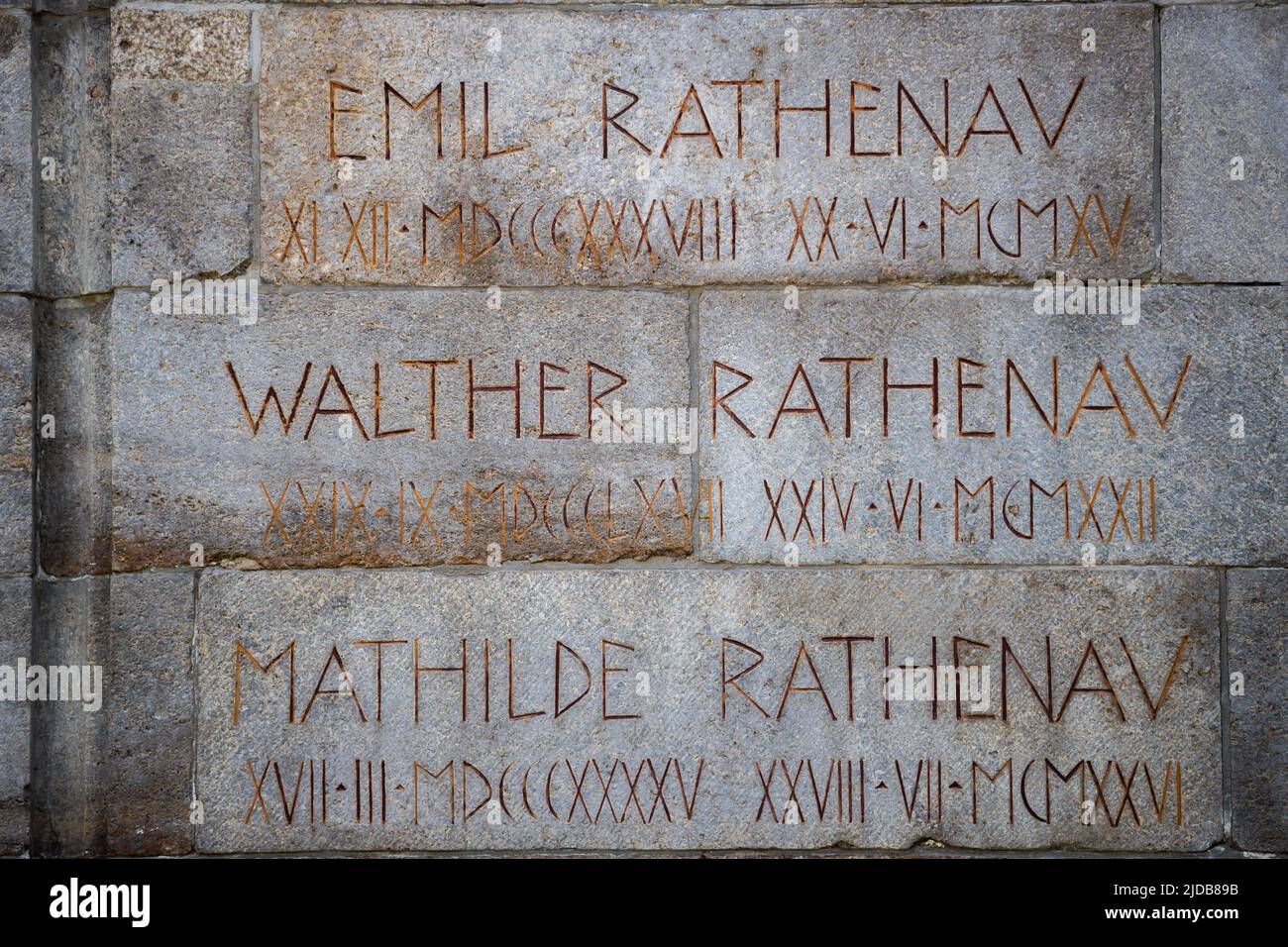 Berlin, Germany. 16th June, 2022. "Walther Rathenau" is written on the ...