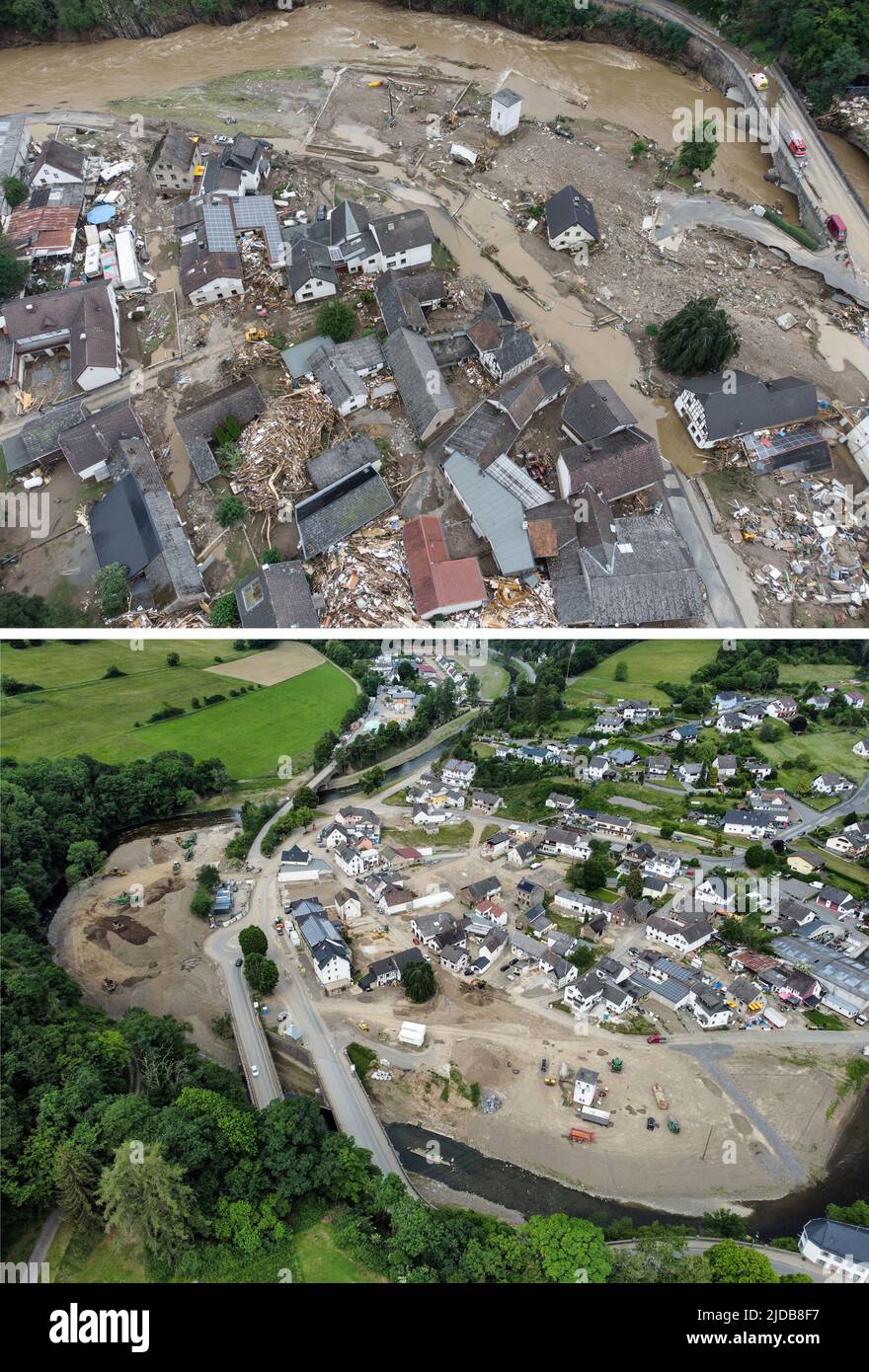Schuld, Germany. 17th June, 2022. KOMBO - The image combo shows the ...