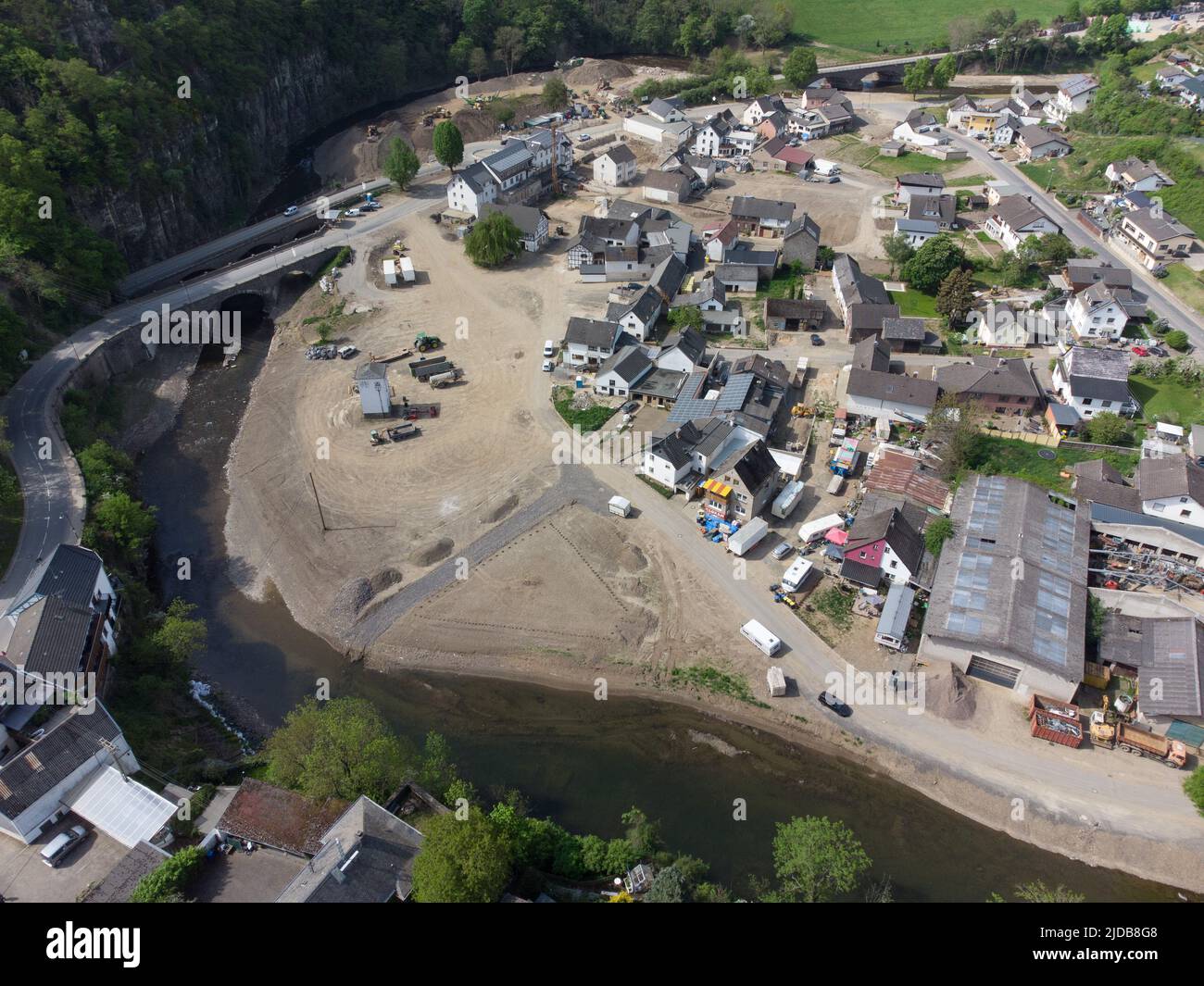 Schuld, Germany. 10th May, 2022. Huge open spaces in the village of ...
