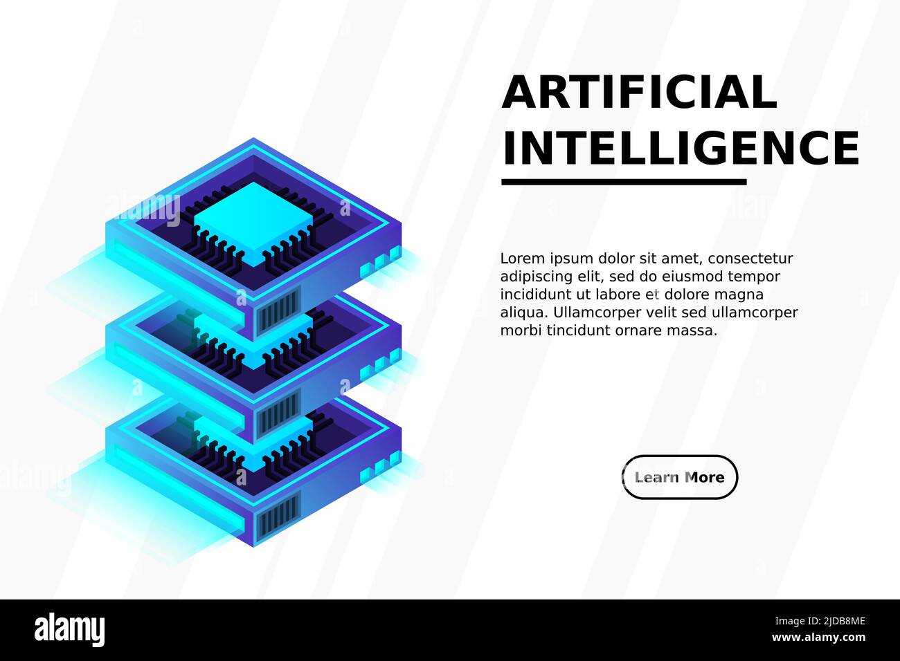 Quantum computer, large data processing, server room, artificial intelligence, data base concept ...